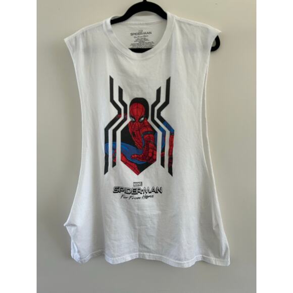 Marvel | Shirts | Spiderman Marvel Mens Muscle Gym Tee White Size Xxl ...